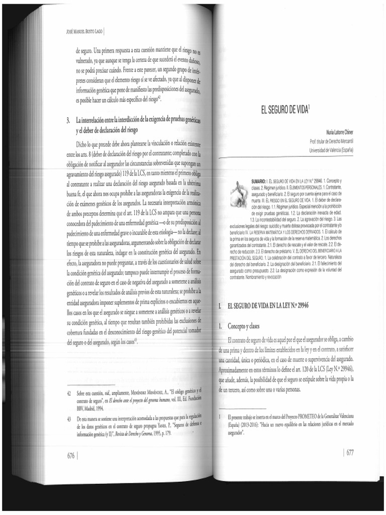 El Seguro de Vida - Nuria Latorre Chiner | PDF