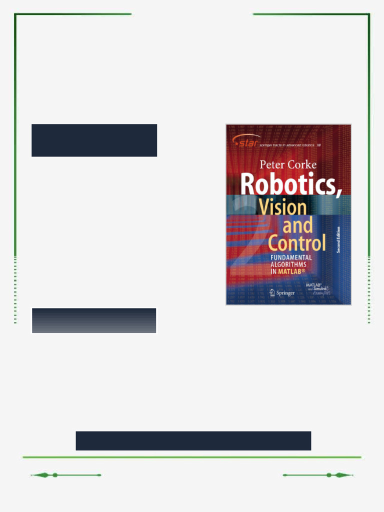 Robotics Vision and Control Fundamental Algorithms In MATLAB 2nd ...