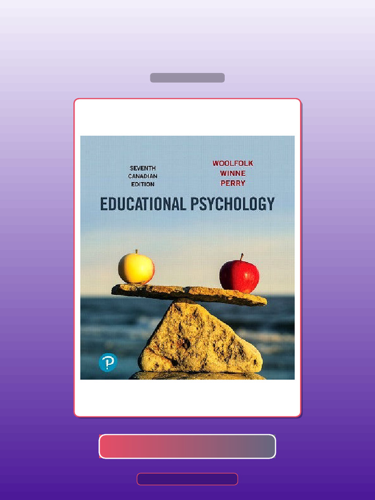 Educational Psychology 7th Canadian Edition Anita Woolfolk Philip H ...