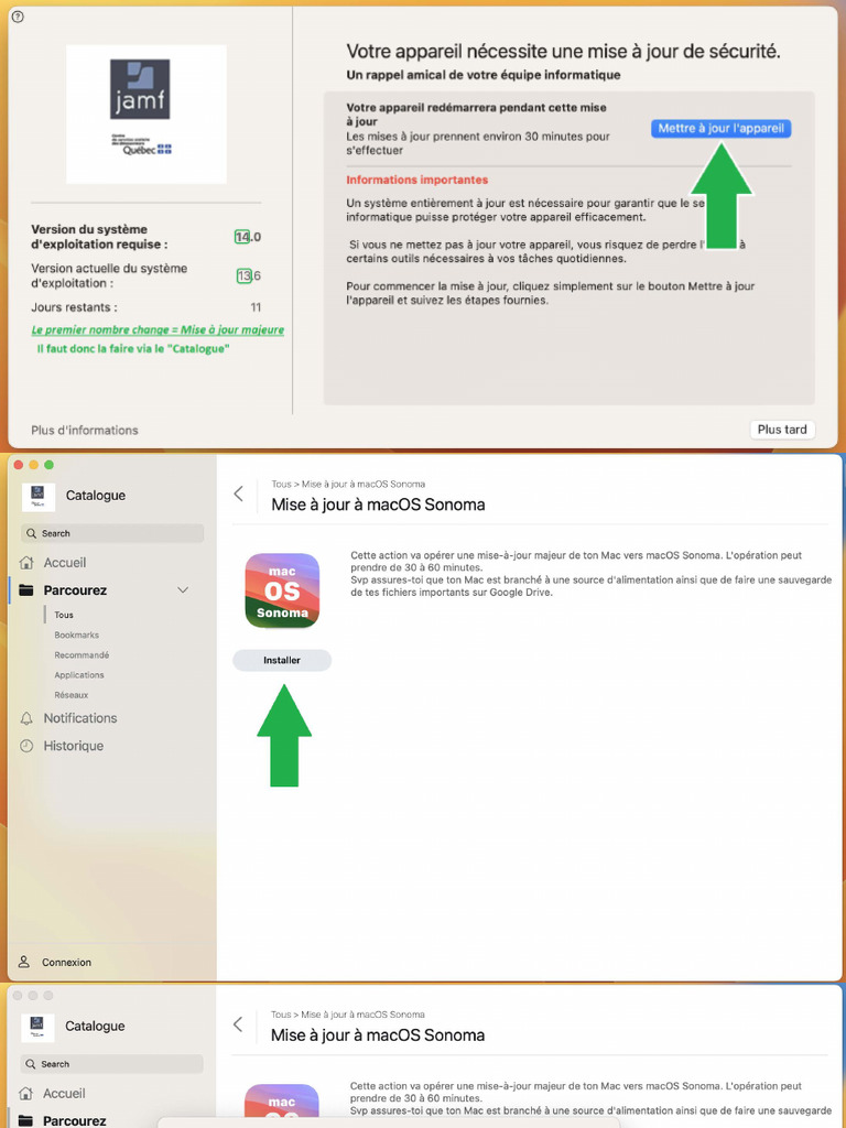 MiseAJour Majeure MacOS | PDF