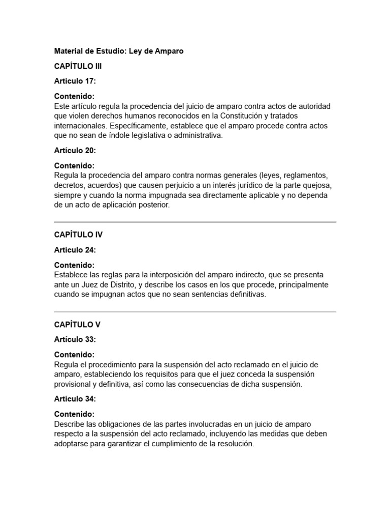 Material de Estudio Amp | PDF | Sentencia (ley) | Ley Pública