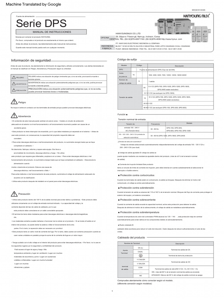 Manual Dps Español | PDF | Corriente continua | Ingenieria Eléctrica