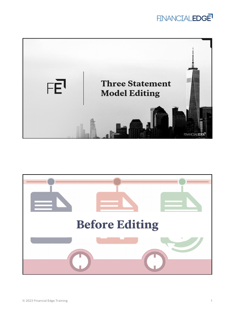 Three Statement Model Editing Summary | PDF | Income Statement | Interest