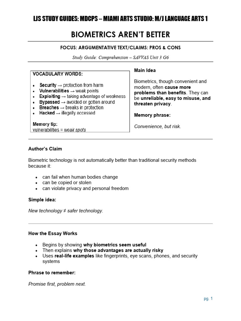 Biometrics Aren't Better LJS | PDF | Biometrics | Privacy