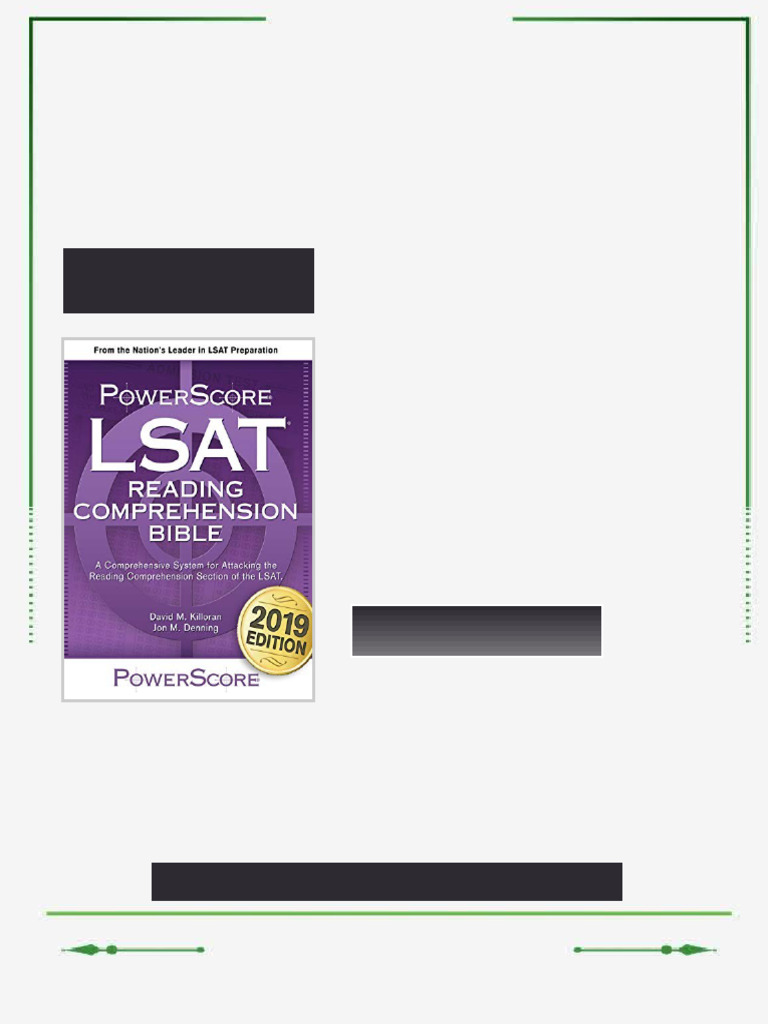 (eBook PDF) The PowerScore LSAT Reading Comprehension Bible 2019 ...