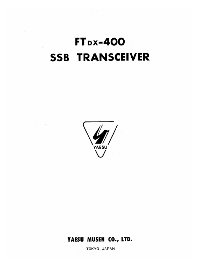 ftdx400 User Manual | PDF
