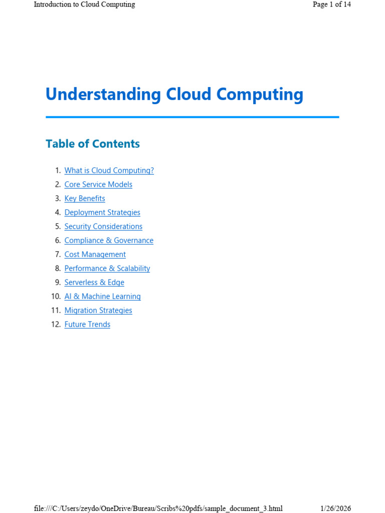 Sample Document 3 | PDF | Cloud Computing | Software As A Service
