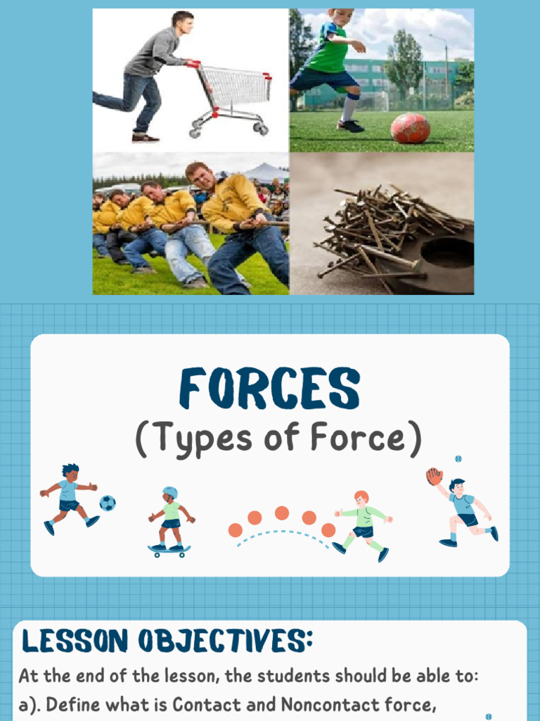 Force Educational Presentation in Light Blue and White Illustrative ...