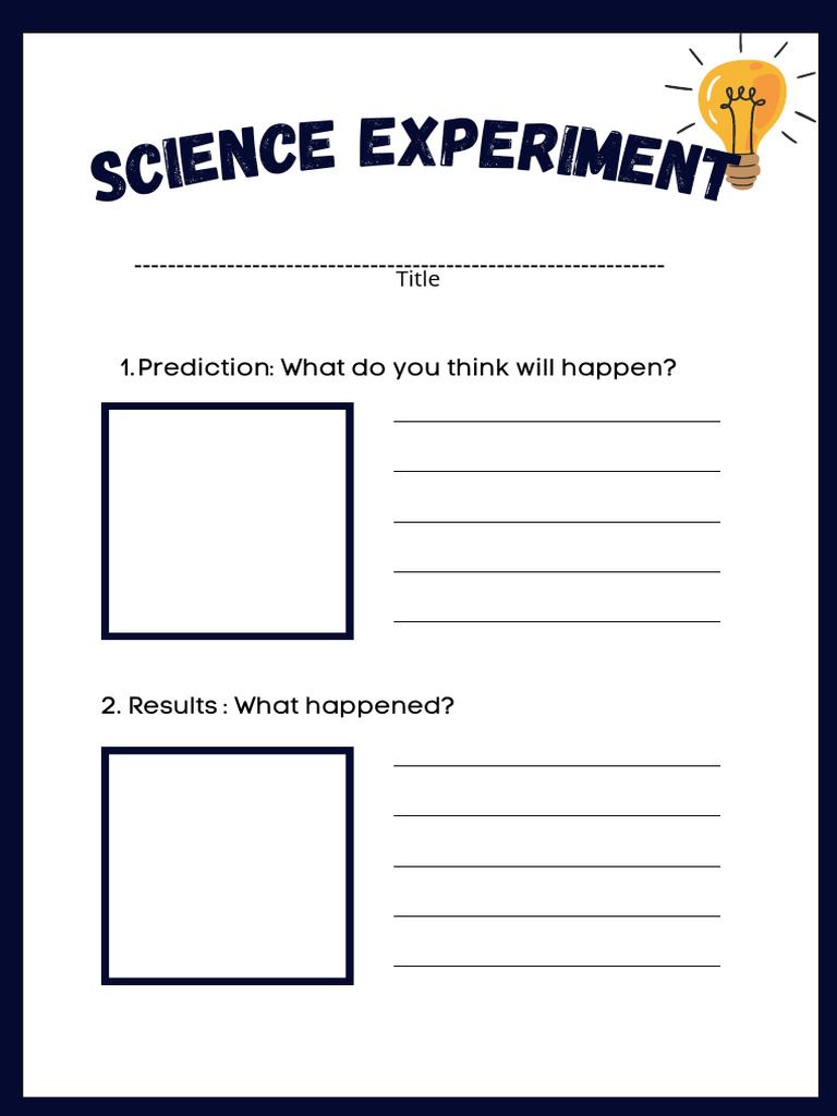 Blue Science Experiment Report Worksheet | PDF