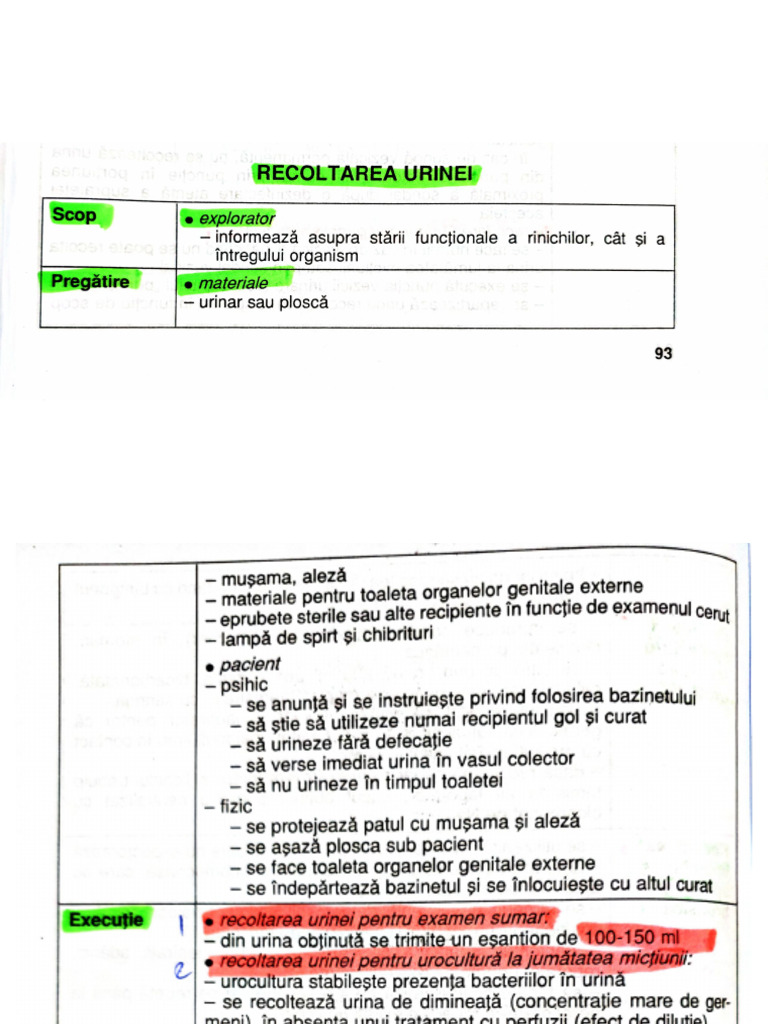 Recoltarea Urinei | PDF