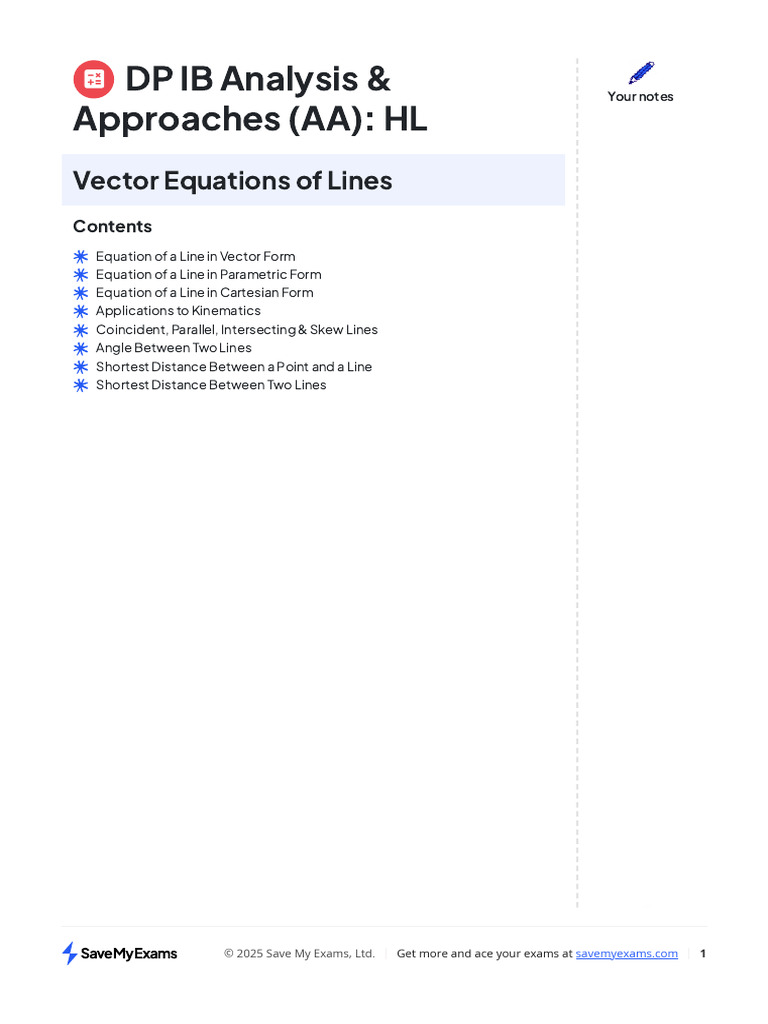 Vector Equations of Lines | PDF | Line (Geometry) | Velocity