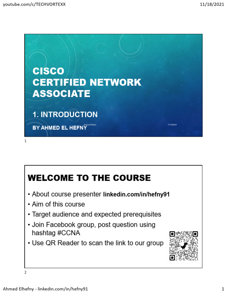 CCNA 200 301 AhmedElhefny Foundations Intro L1 L2 L3 TBC DRAFT | PDF ...