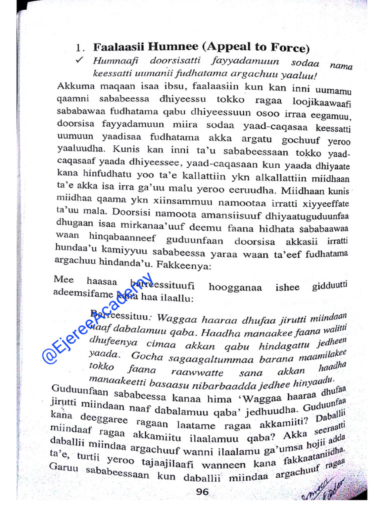LOGIC_FALLACY_IN AFAN OROMO_for freshman | PDF
