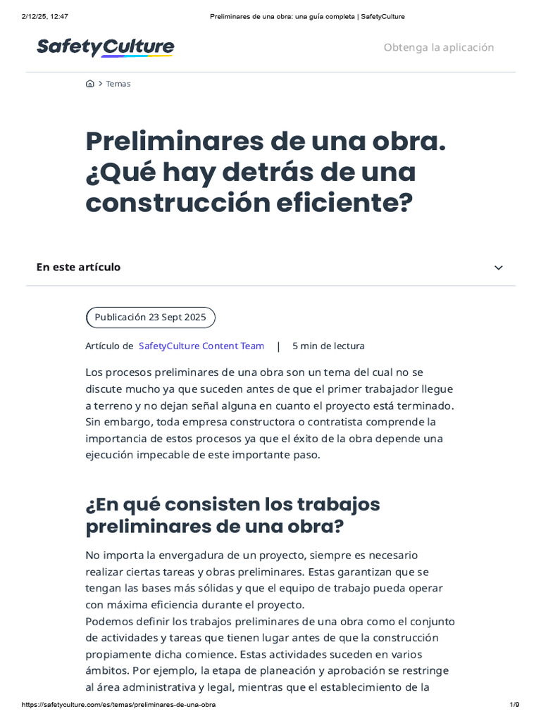 Preliminares de una obra_ una guía completa _ SafetyCulture | PDF | Demolición | Fundación ...