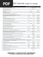 UD 2025-2026 Academic Calendar | PDF | Academic Term | Fee