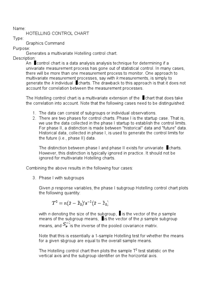 Hotelling T2 Chart | Mean | Statistics