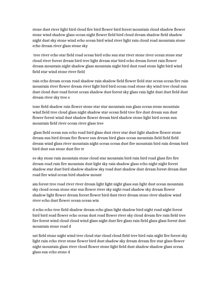 Random Long Dokument NEW2 1 | PDF | Wound | Sky