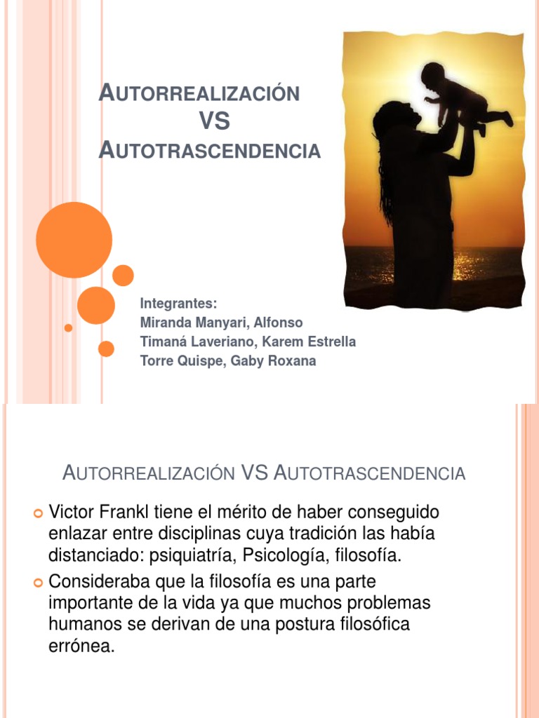 Autorrealización VS Autotrascendencia | Psicologia humanista ...