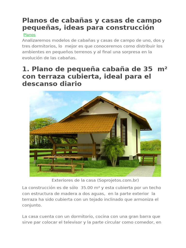 C.A.P.-Casas de campo ; vivienda | PDF | Dormitorio | Techo