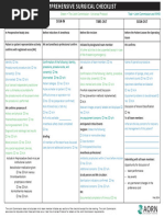 Surgical Time-Out Procedure Checklist | PDF | Surgery | Medicine