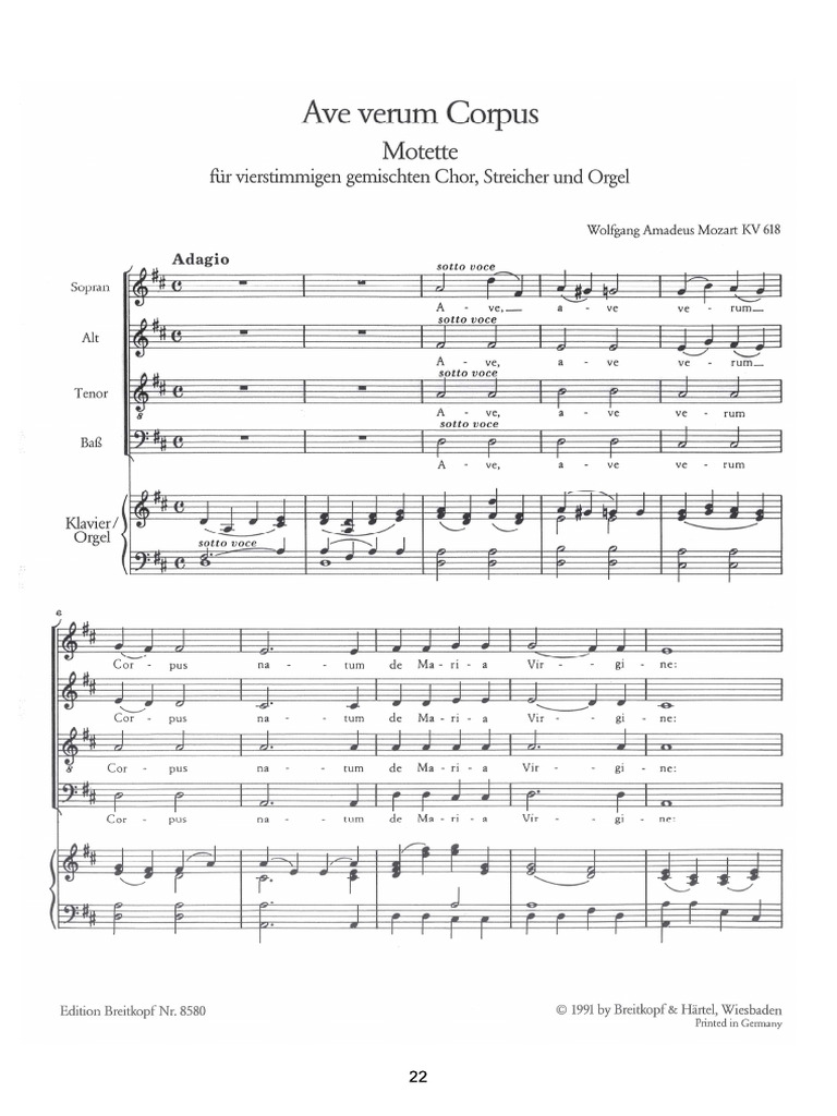 Ave Verum Original | PDF