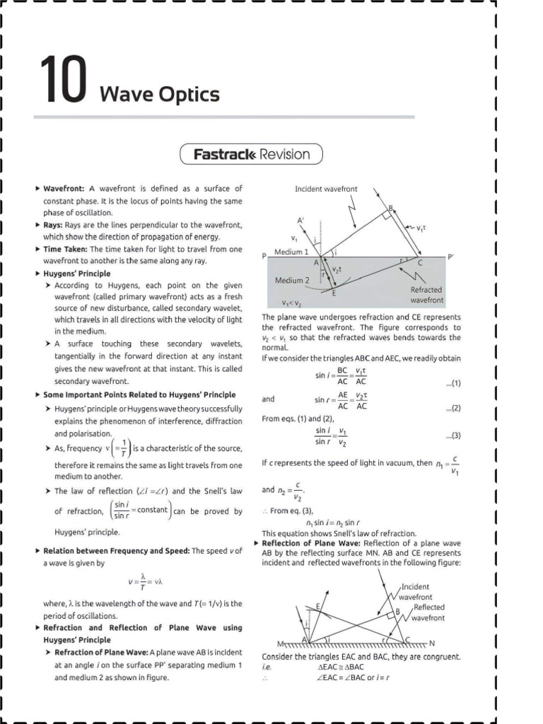 10 Wave Optics | PDF