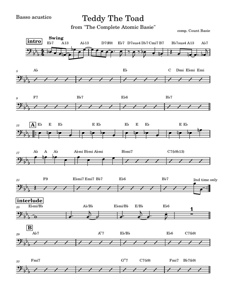 Teddy The Toad-Bass | PDF