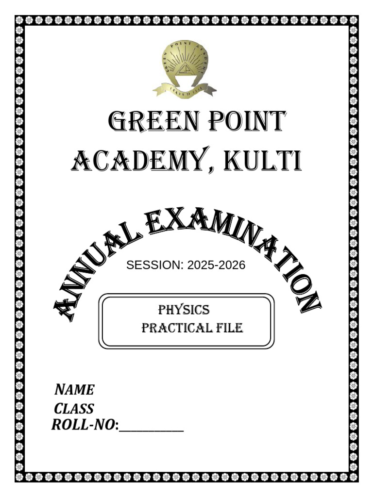 Physics Cover Page (2) | PDF