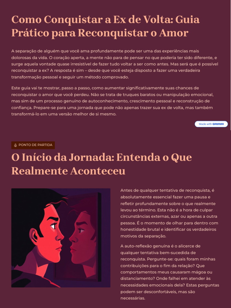 Como Conquistar A Ex de Volta Guia Pratico para Reconquistar o Amor ...