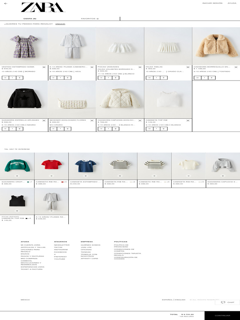 Cesta - ZARA México 2 | PDF
