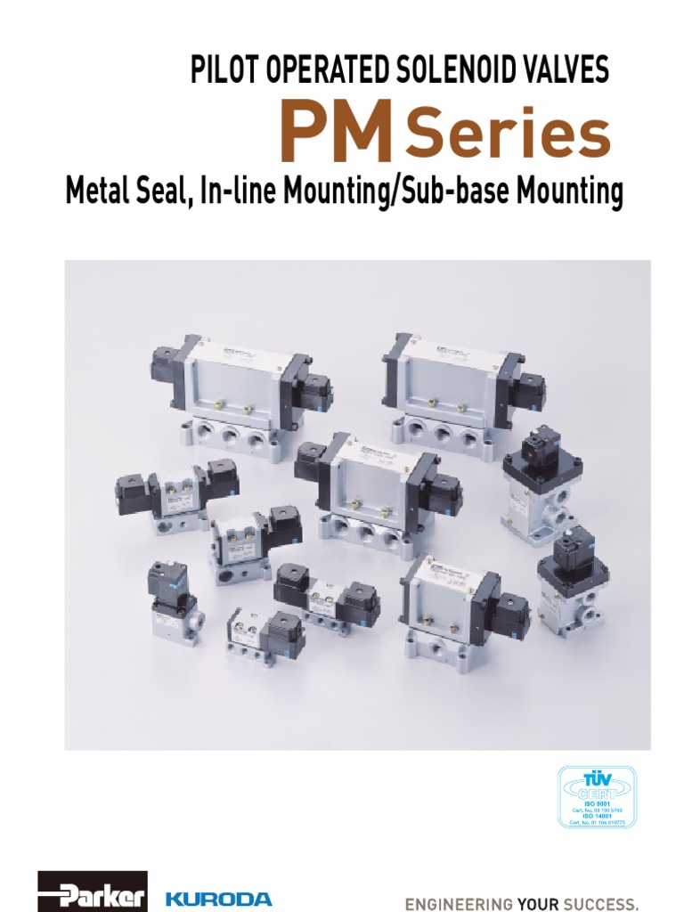 PM Series Pilot Operated Solenoid Valves | PDF | Valve | Electrical Wiring