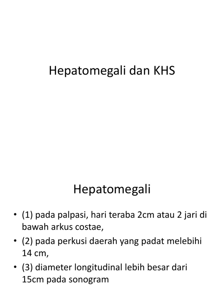 Hepatomegali Dan KHS | PDF