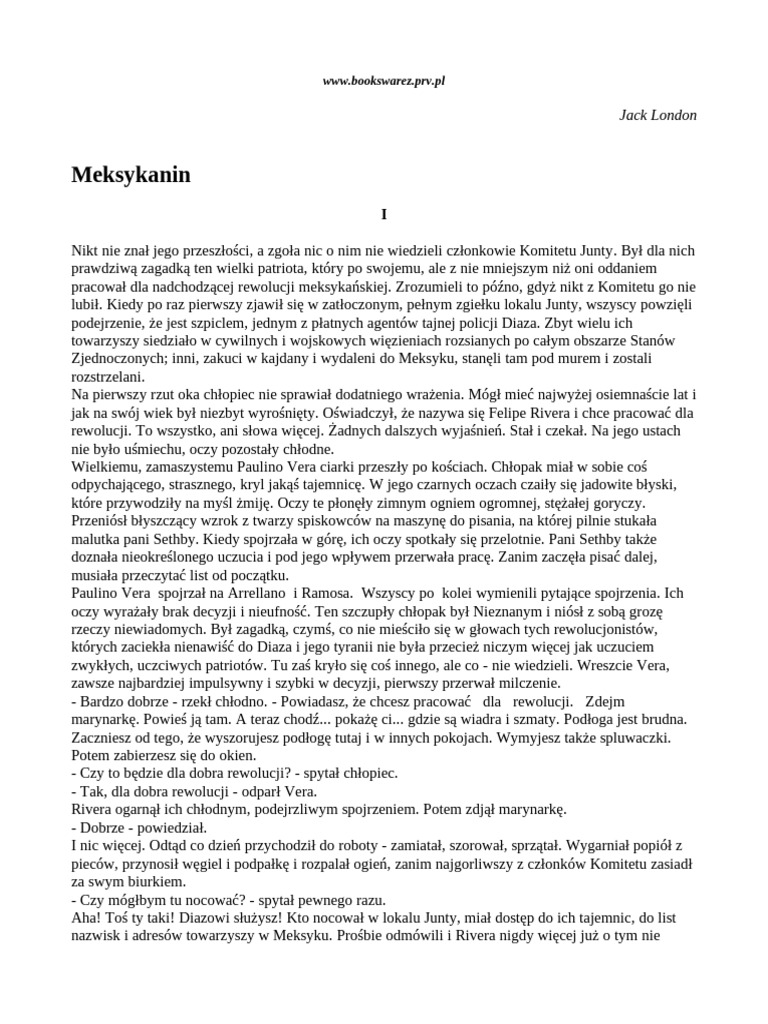 Jack London Meksykanin | PDF