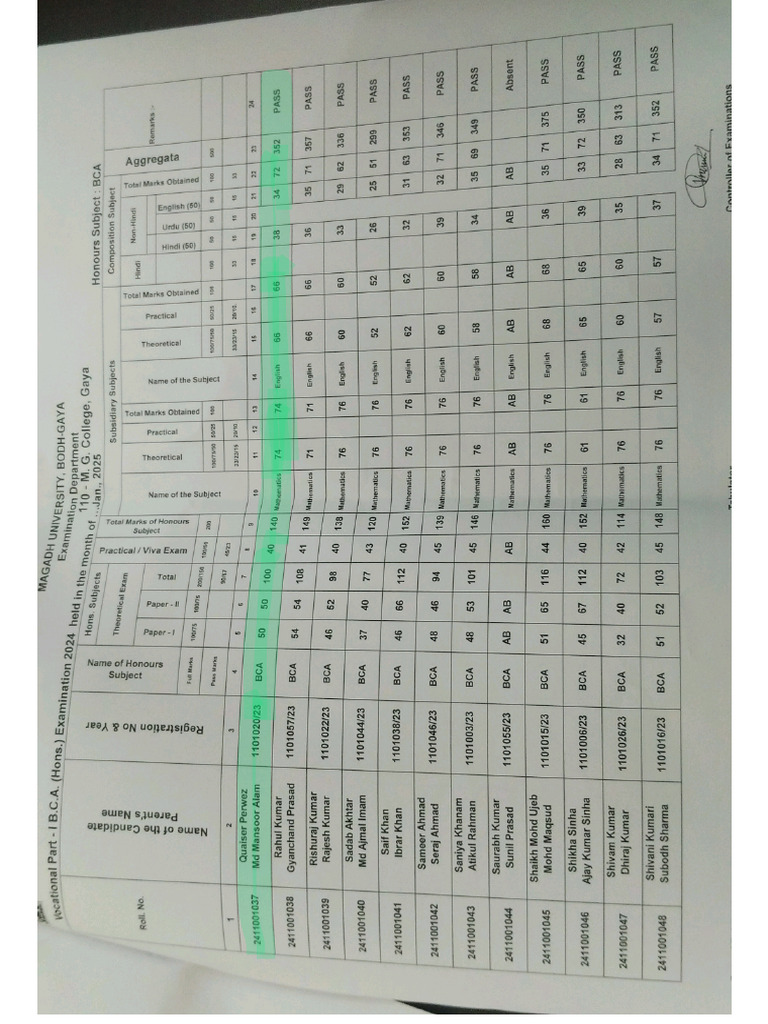 1st Year Marksheet _copy | PDF