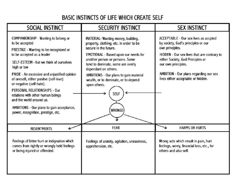 Basic Instincts of Life Which Create Self | PDF