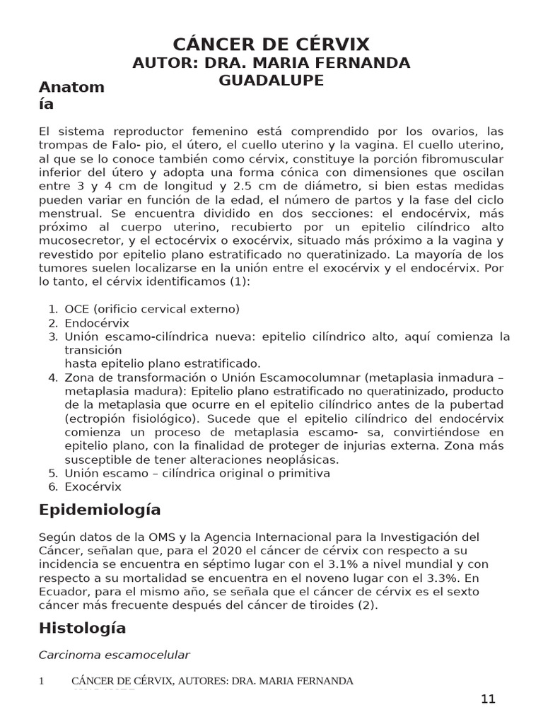 Cáncer de Cérvix García Bravo M7 002 | PDF | Cáncer de cuello uterino ...