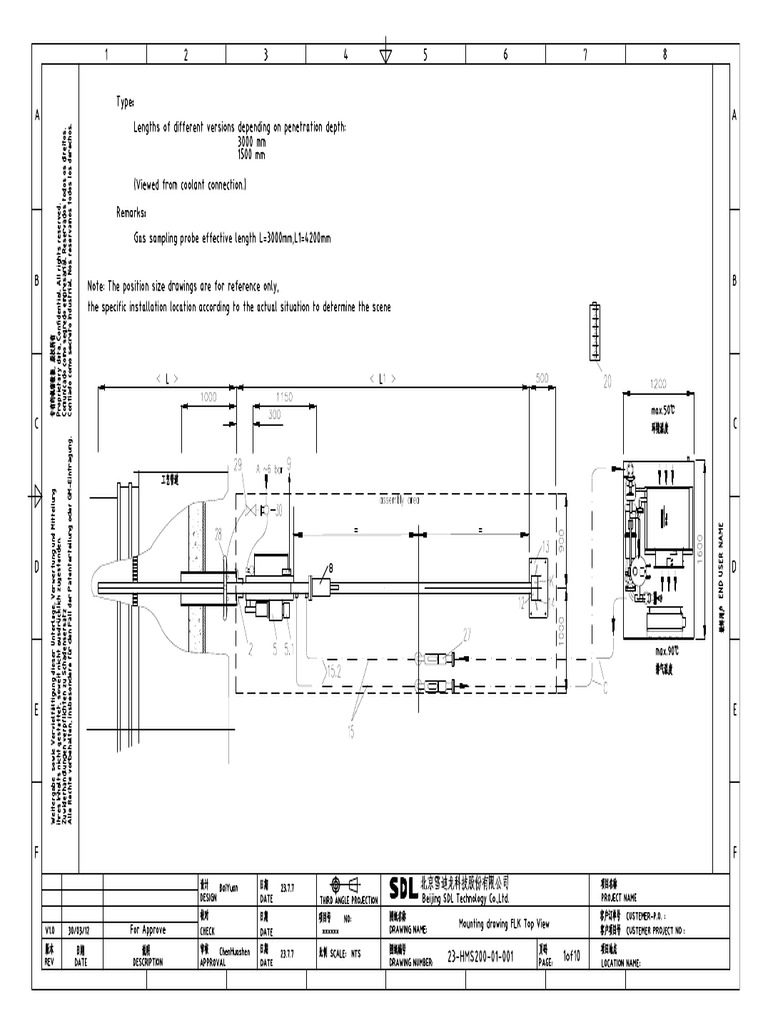SDL HMS新型高温取样系统图纸 Sampling System Drawings of High Temperature Gas | PDF