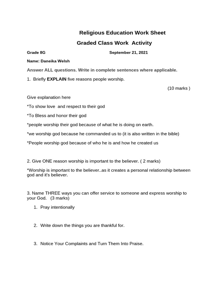 [Template] 8G Graded Worksheet | PDF