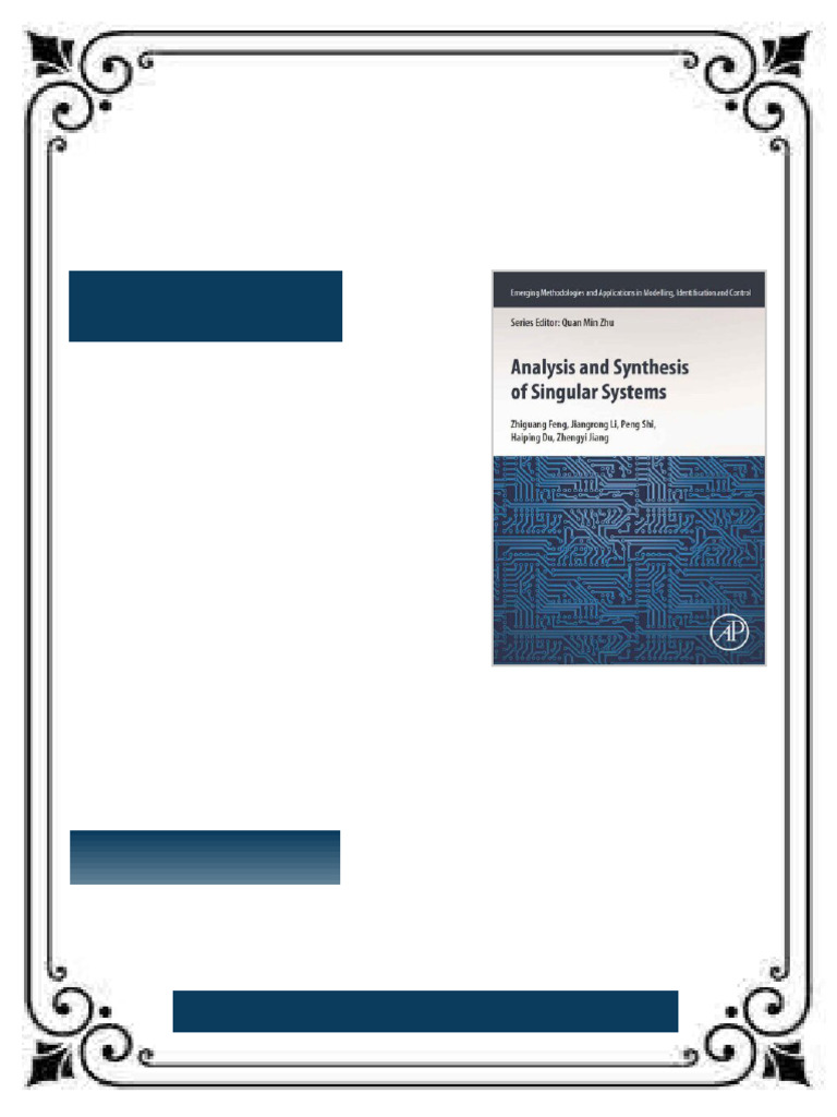Analysis and Synthesis of Singular Systems Emerging Methodologies and ...