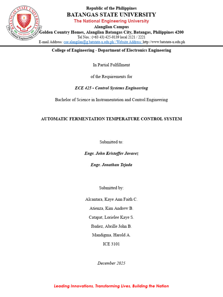 CONTROLS FINAL PAPER | PDF | Instrumentation | Feedback