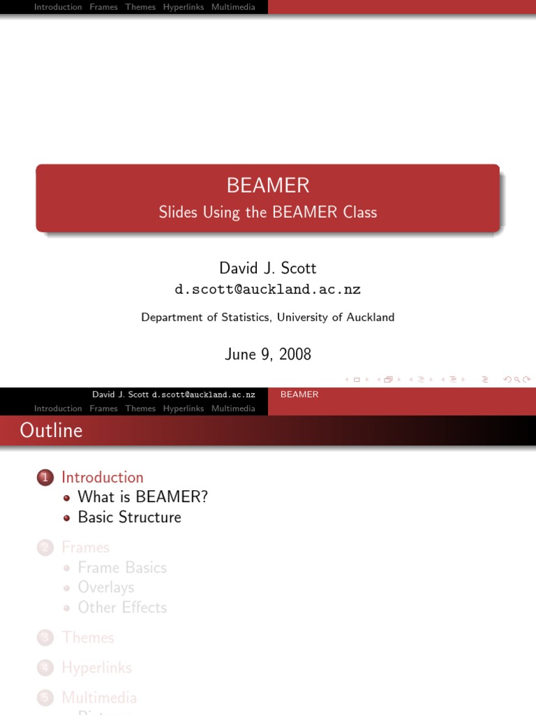 Latex Beamer Guide | PDF | Icon (Computing) | Page Layout