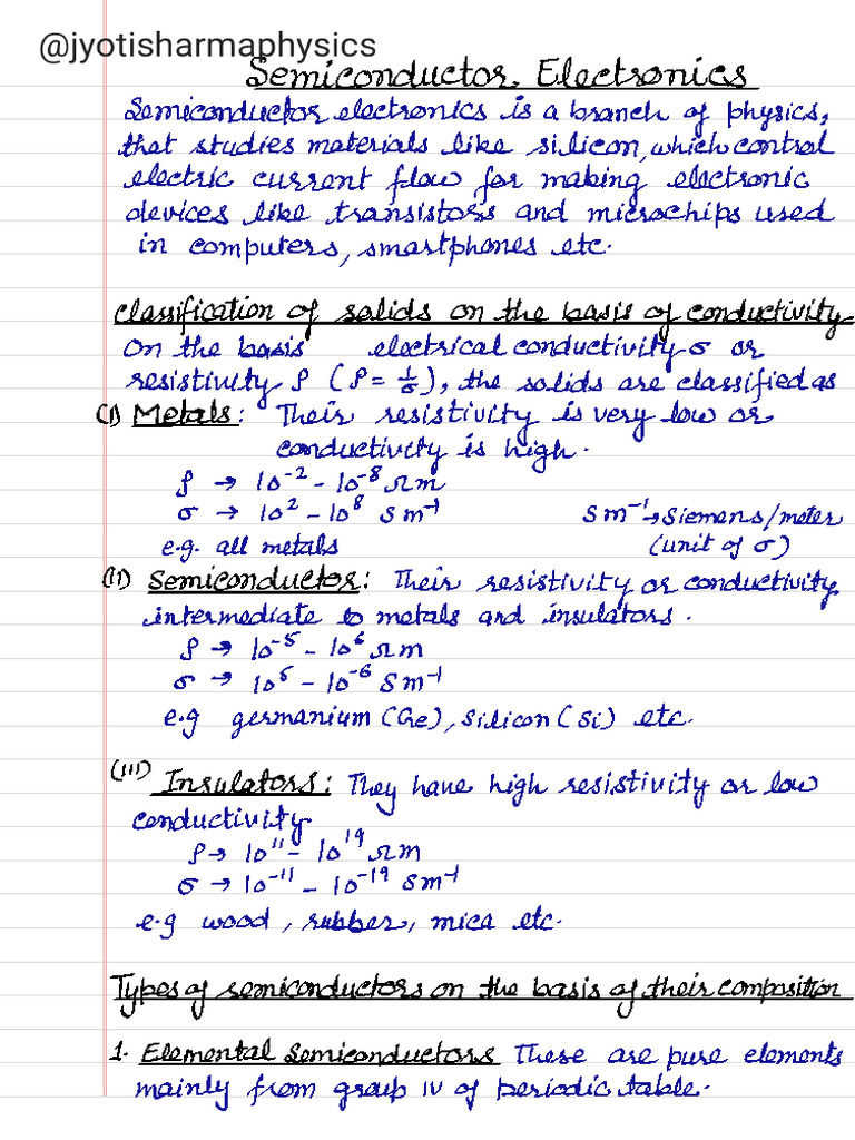 Chapter 14 Semiconductor Notes | PDF