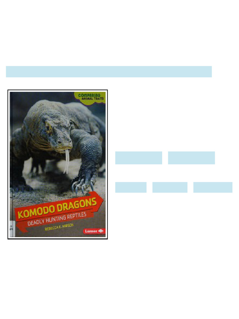 Komodo dragons : deadly hunting reptiles ebook improved pdf quality | PDF