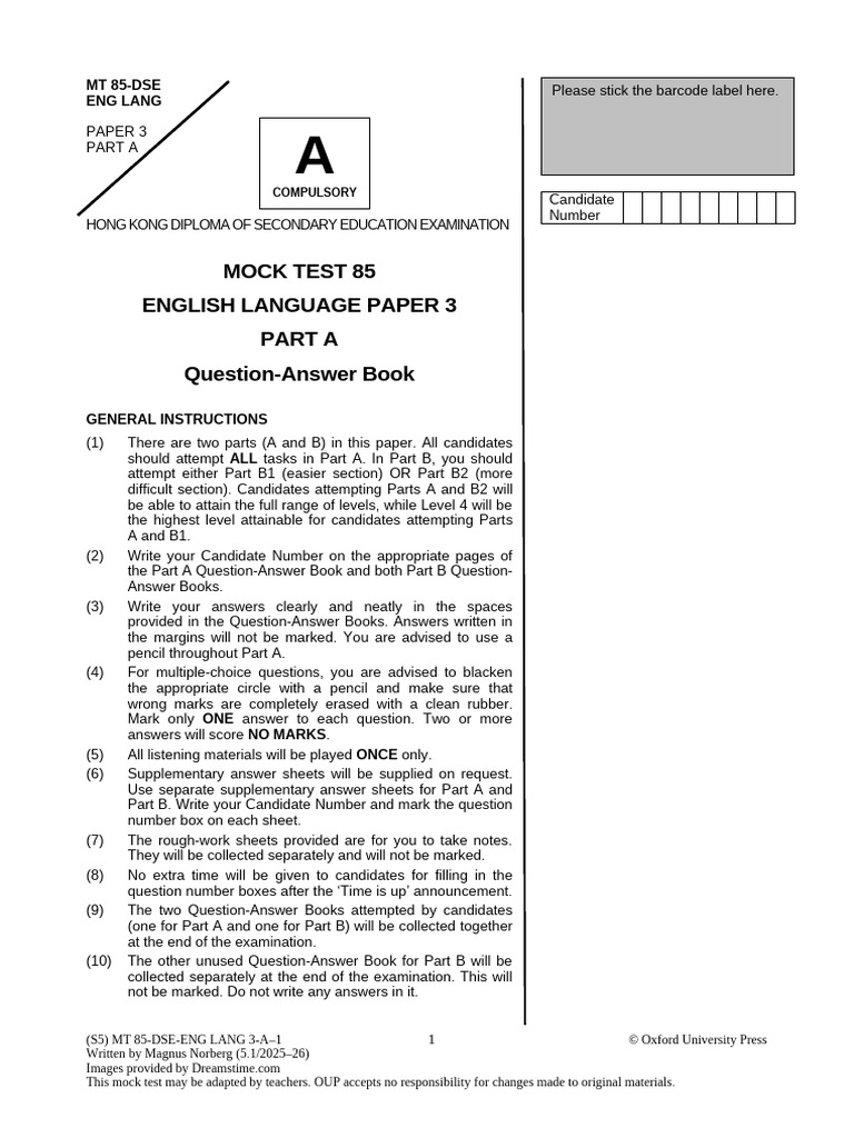 MT85_Paper_3_TE_2526_5.1 | PDF | Oxford University Press