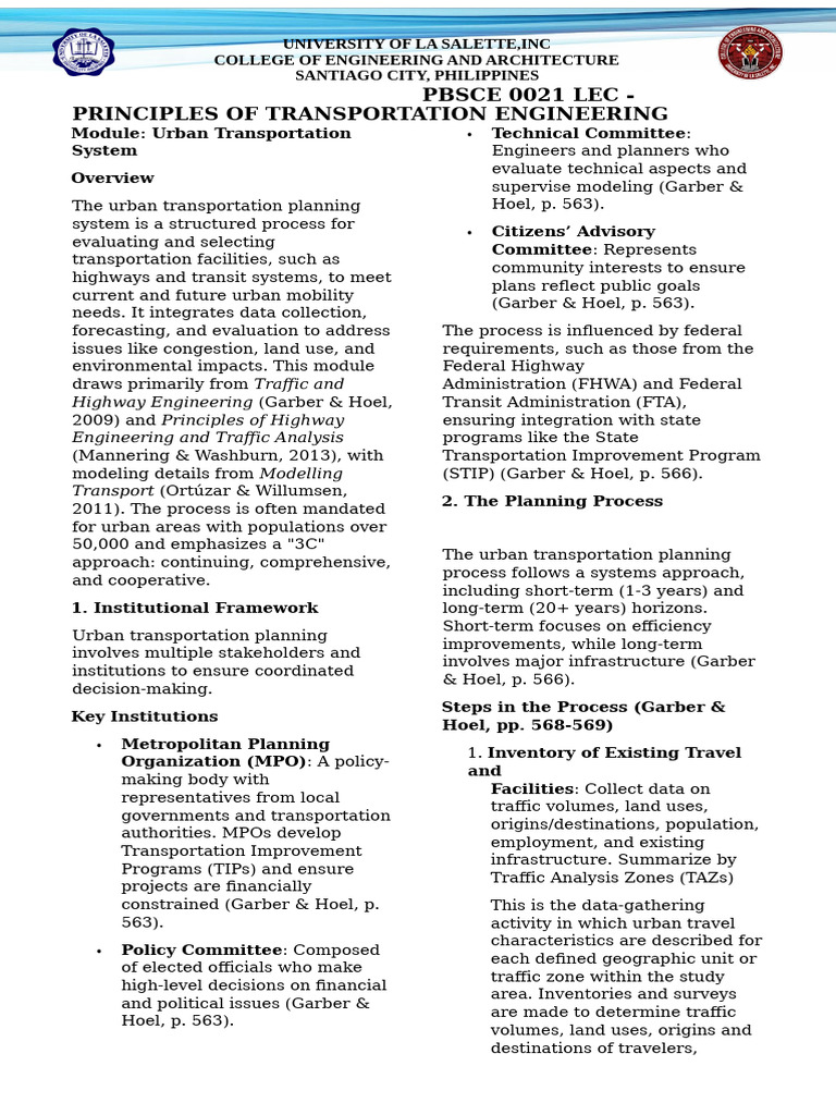 Module 4 Principles of Transportation Engineering | PDF | Economies