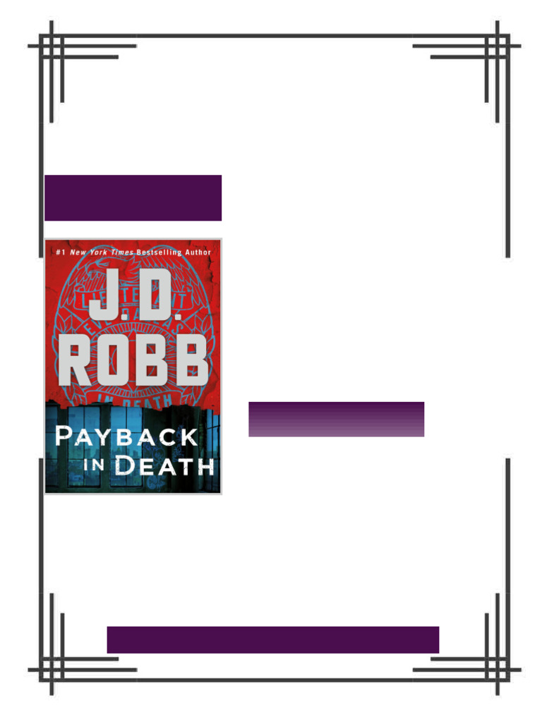 Payback in death 1st Edition J. D. Robb ebook instant file access | PDF