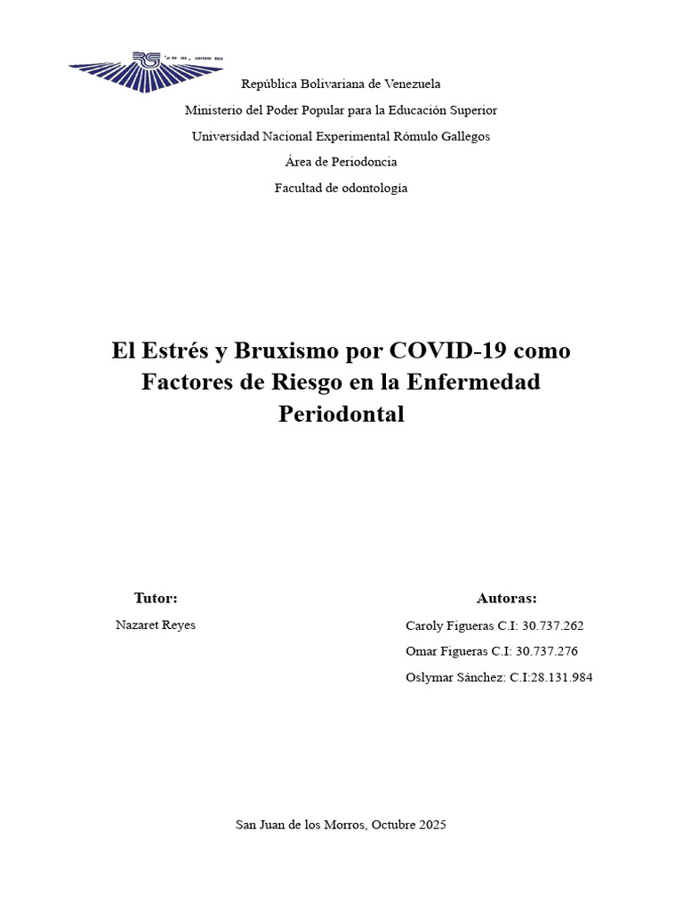 Articulo de Perio Caroly | PDF | Ansiedad | Estrés (biología)
