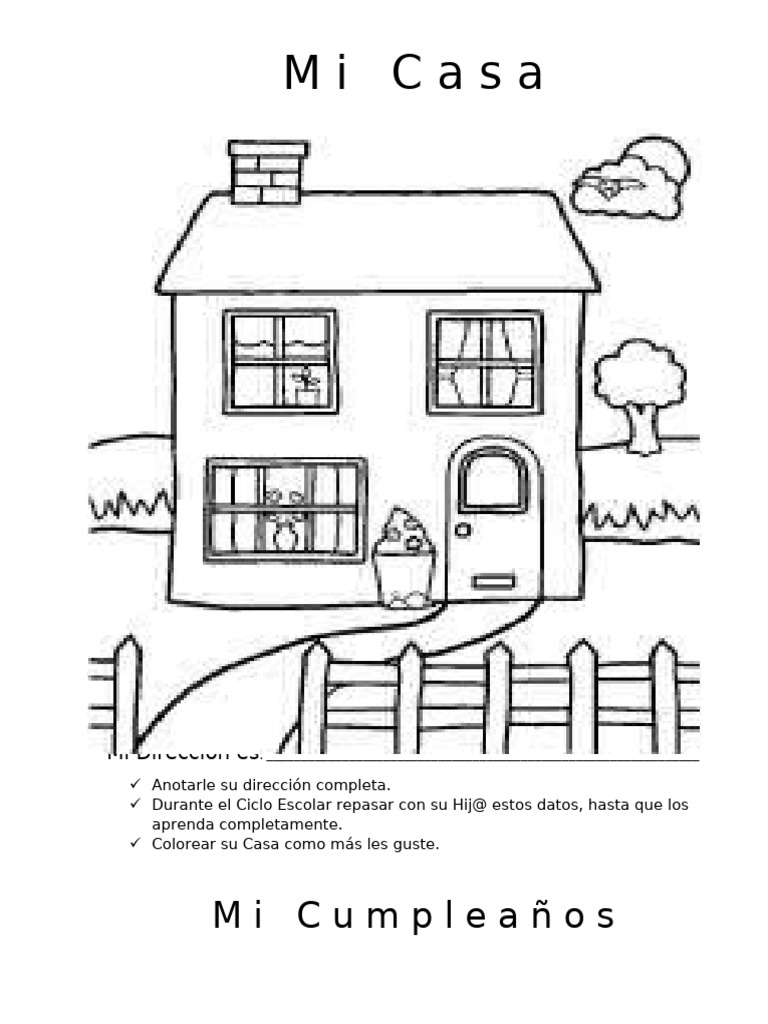 Dibujos Casa y Pastel | PDF