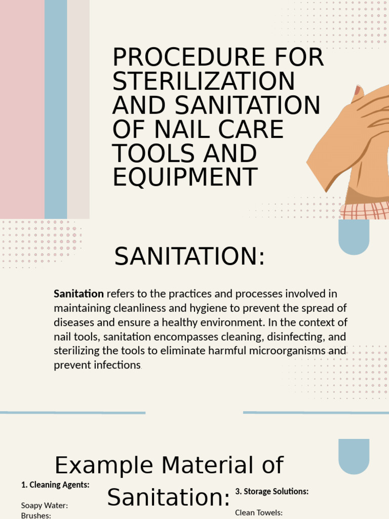 Procedure For Sterilization and Sanitation of Nail Care Tools and ...