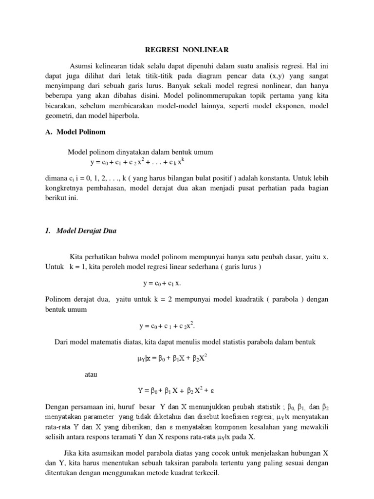 Regresi Nonlinear | PDF